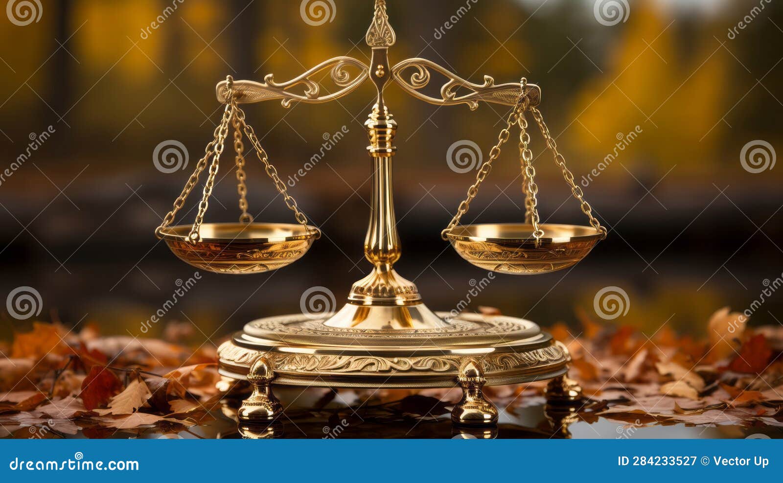 A Gold Scale with a Few Balls in it. Generative AI. Stock Illustration ...