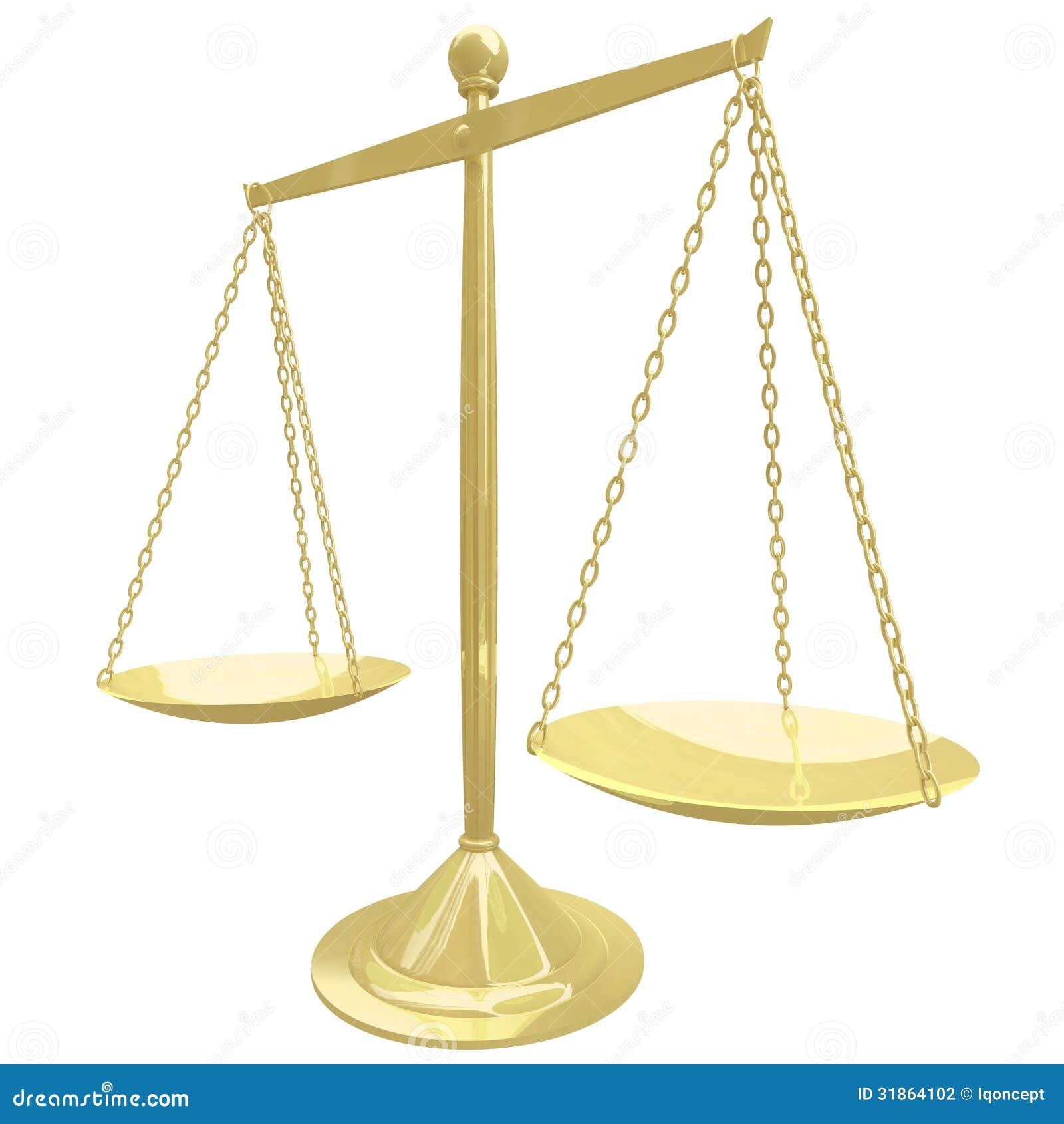 Gold Scale - Perfect Balance Stock Illustration - Illustration of equal ...