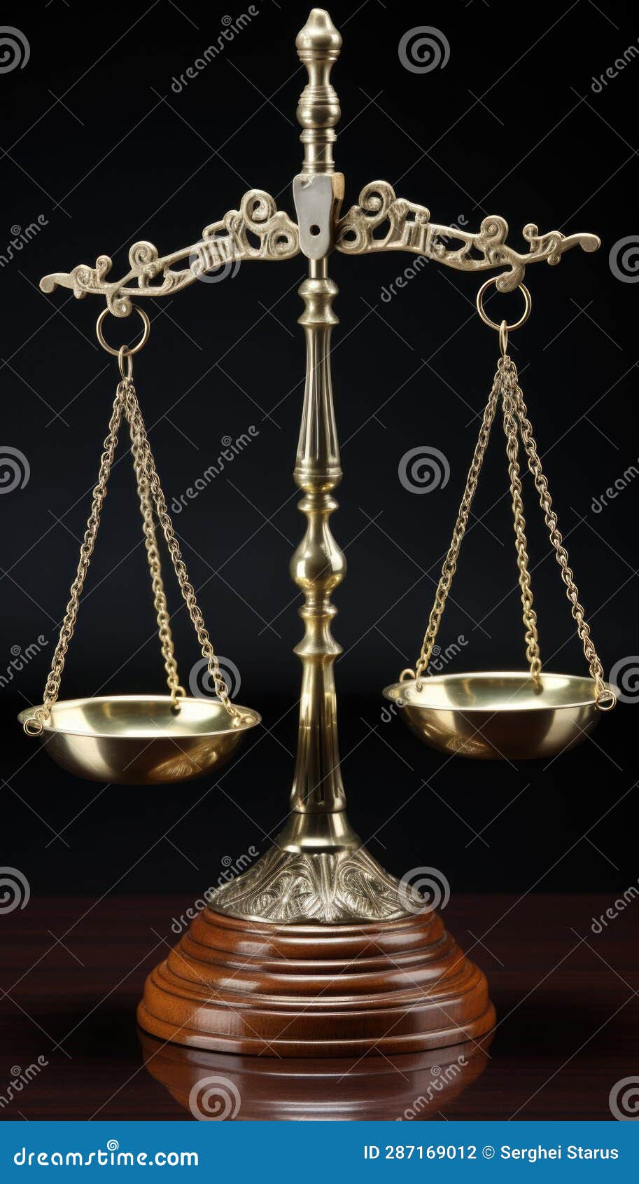 A Gold Scale with Two Scales on it. Generative AI Image. Stock ...