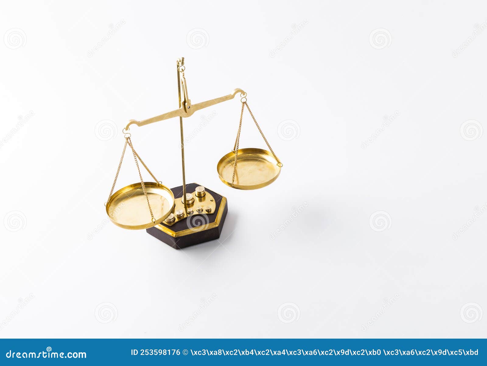 A Gold Scale on a White Background Stock Photo - Image of circle, gold ...