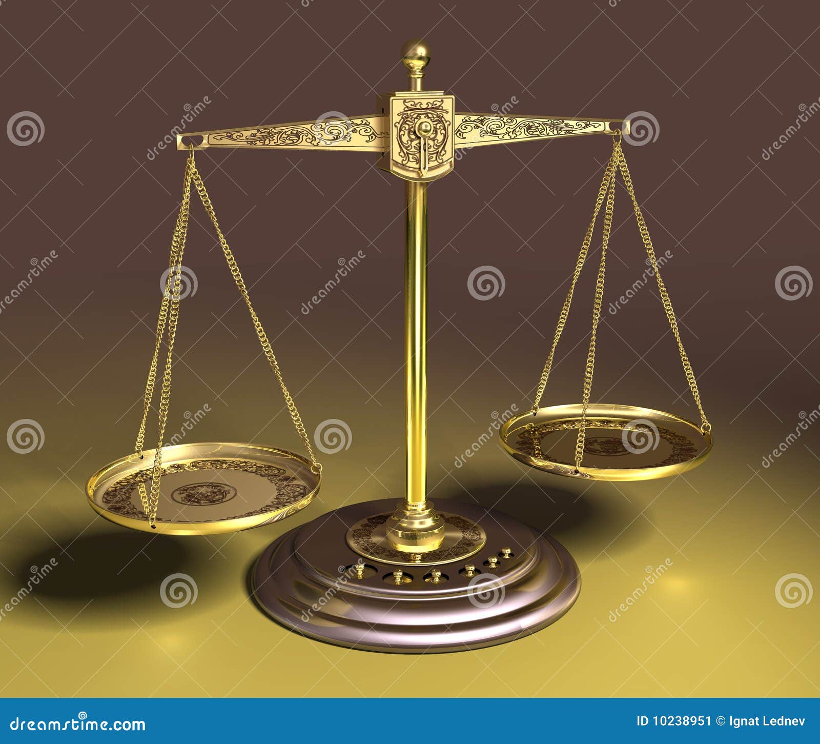 Balanced Gold Scale On White Royalty-Free Stock Photography ...