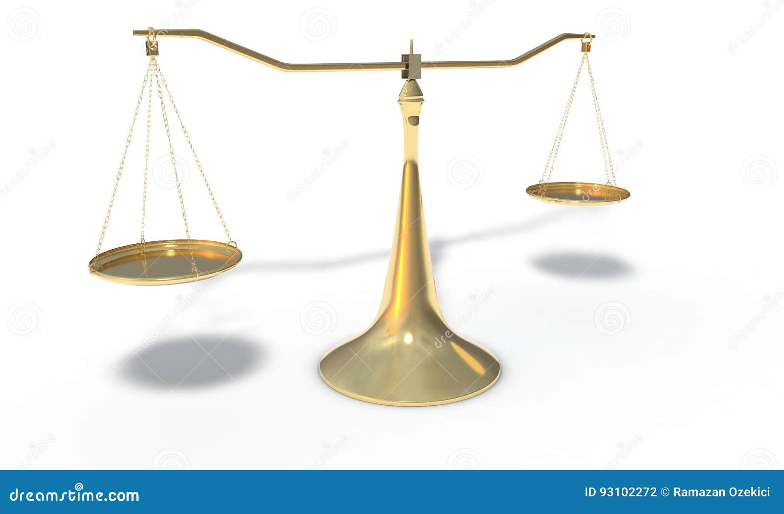 Gold Scales Isolated on the White, 3d Render Stock Illustration ...