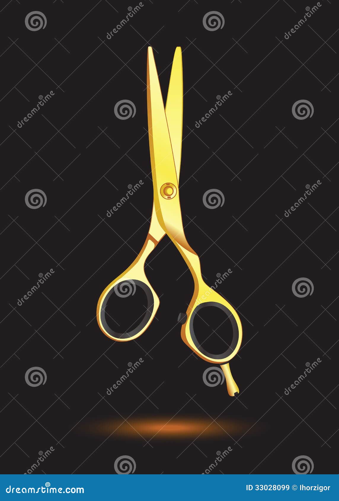 Gold Scissors Opened Royalty-Free Stock Photography | CartoonDealer.com ...