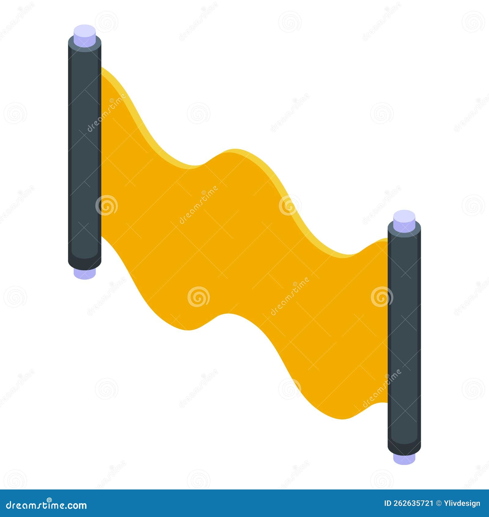 Gold Scroll Icon Isometric Vector. China Roll Stock Vector ...