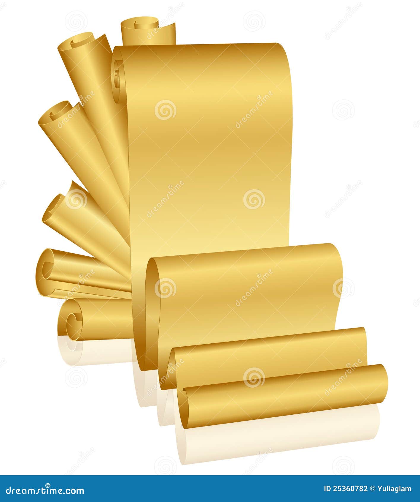 Gold scrolls stock vector. Illustration of isolated, blank - 25360782