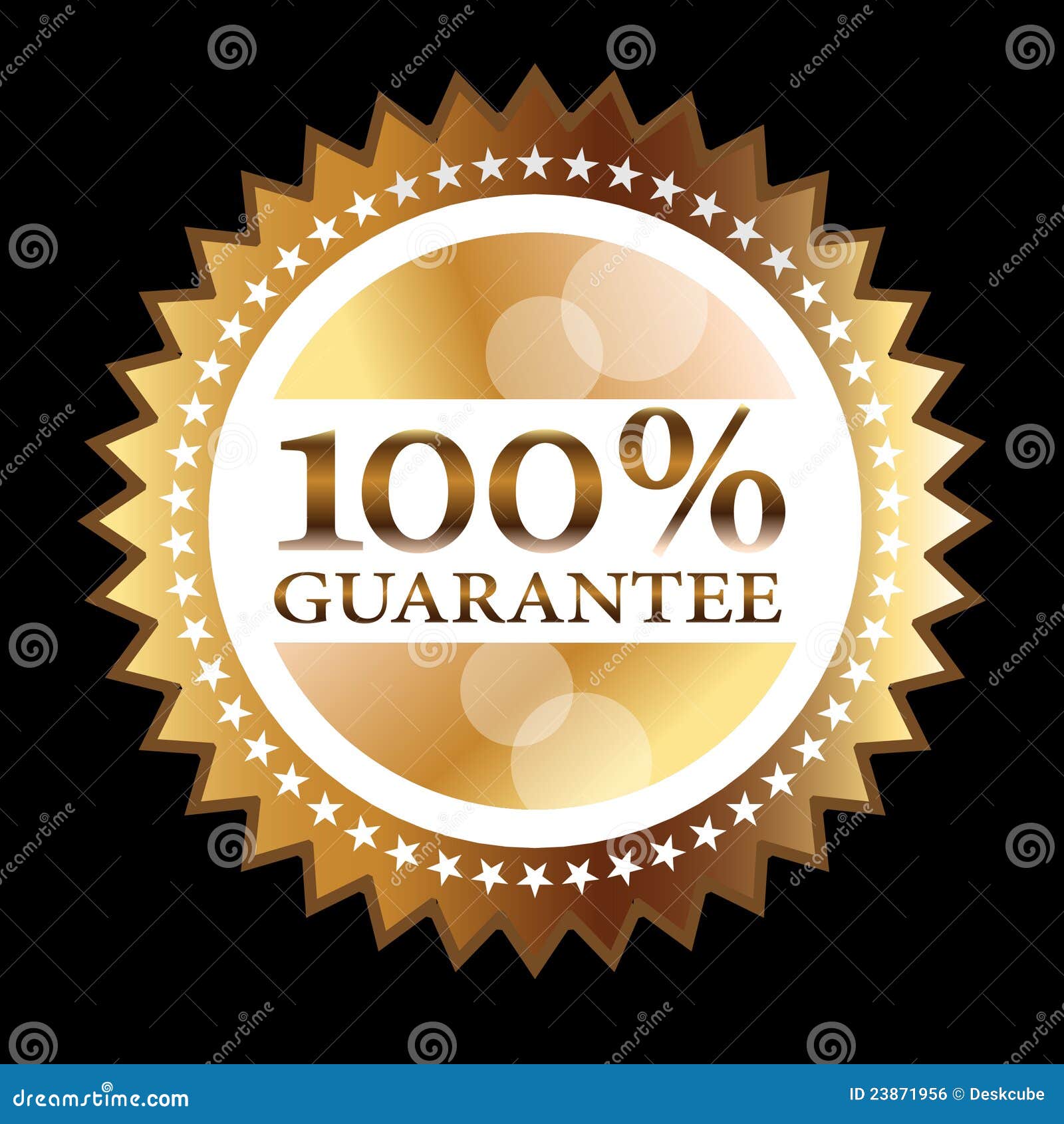 Gold Seal guarantee stock vector. Illustration of assurance - 23871956