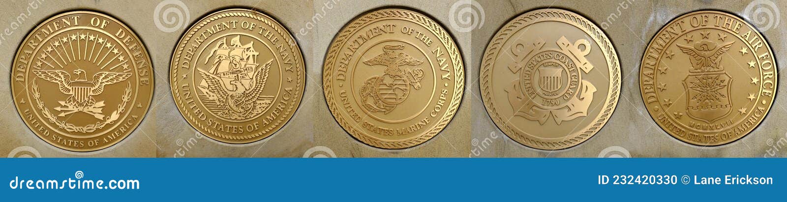 Gold Seal for Military Armed Forces Stock Photo - Image of insignia ...