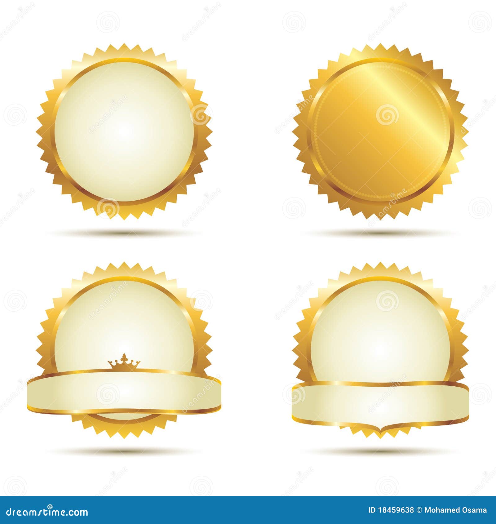 Gold Seal Set stock vector. Illustration of certificate - 18459638