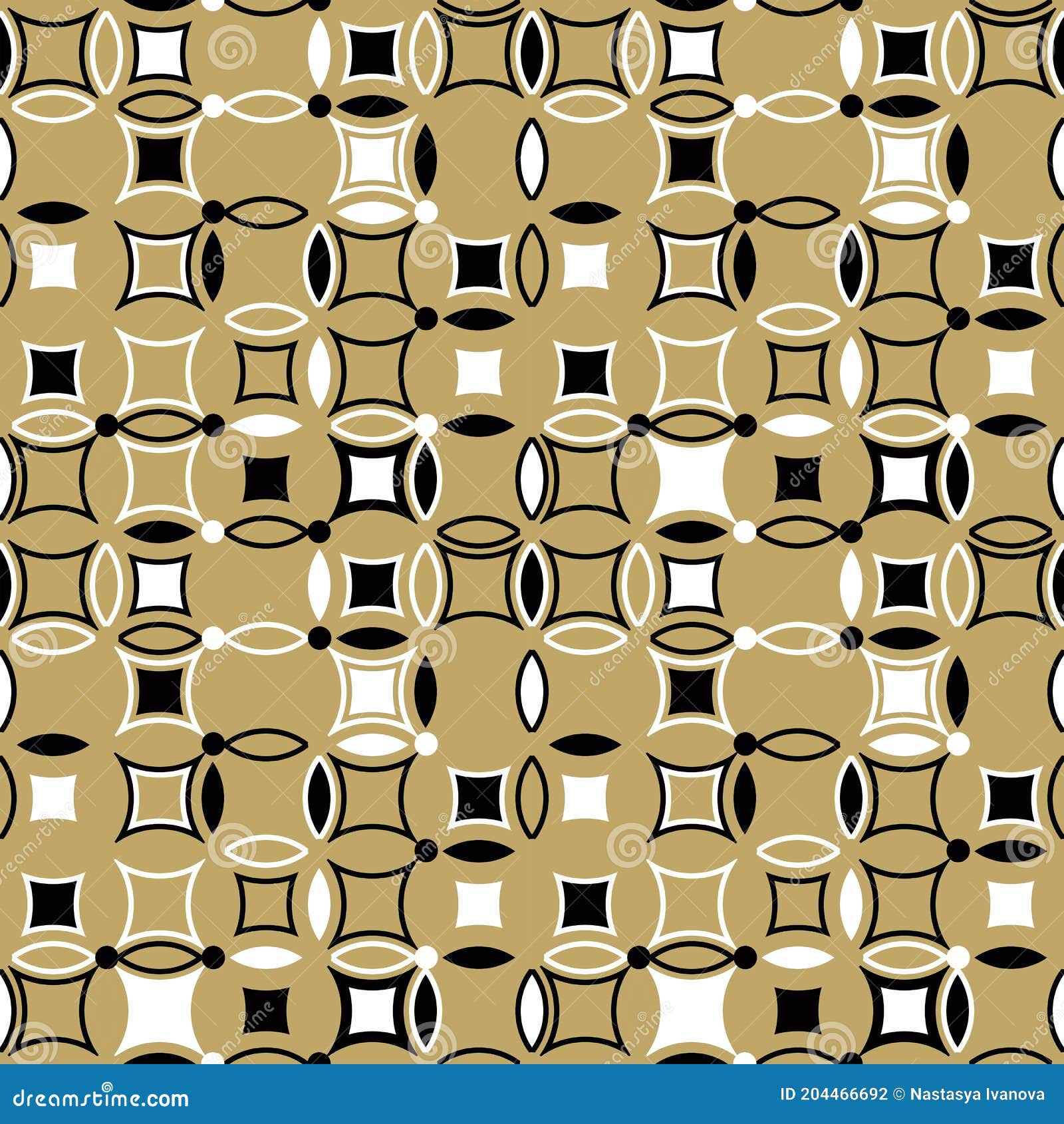 Gold Seamless Geometric Dynamic Pattern Stock Vector - Illustration of ...