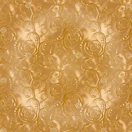 Gold seamless pattern stock illustration. Illustration of floral - 18648720