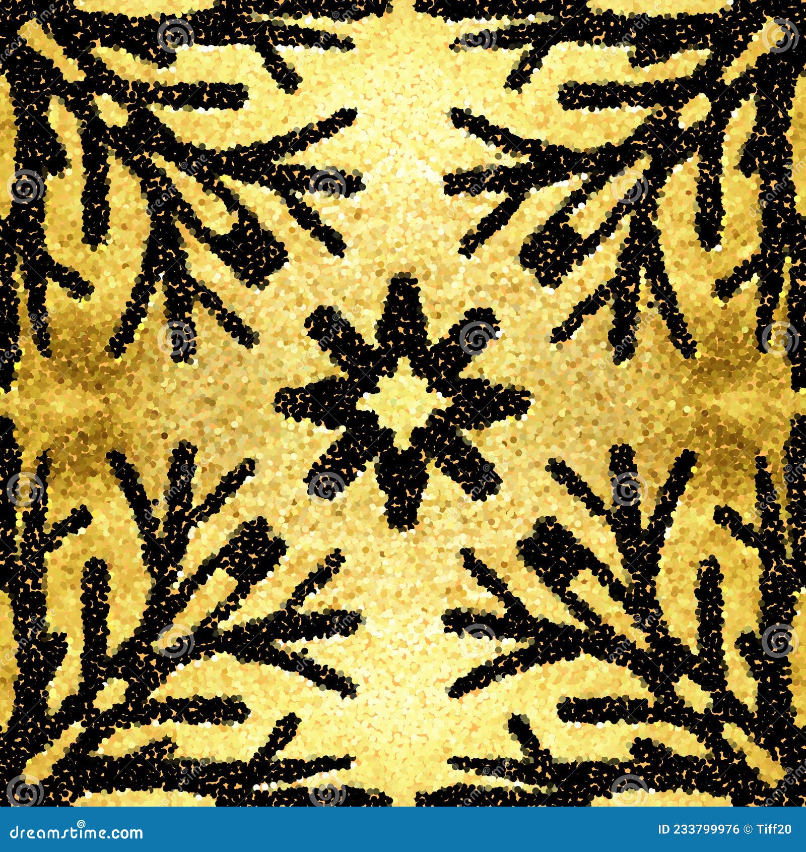 Gold seamless pattern stock vector. Illustration of endless - 233799976