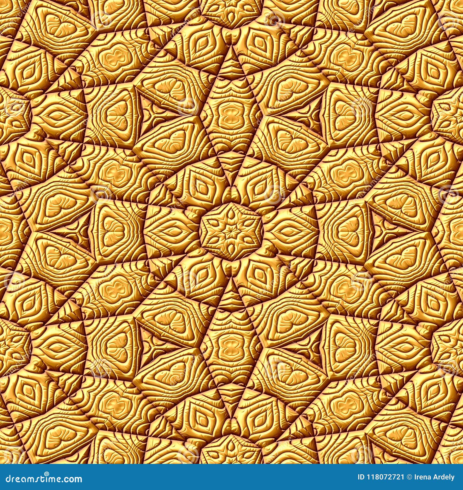 Gold Seamless Texture Geometric Background Stock Illustration ...