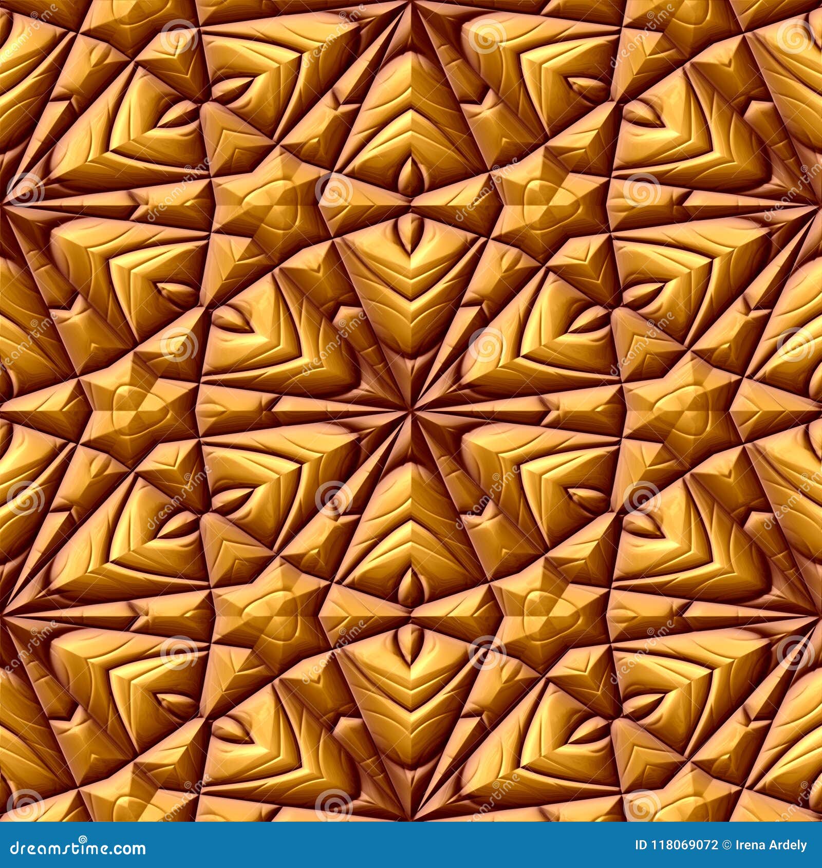 Gold Seamless Texture Geometric Background with Stock Illustration ...