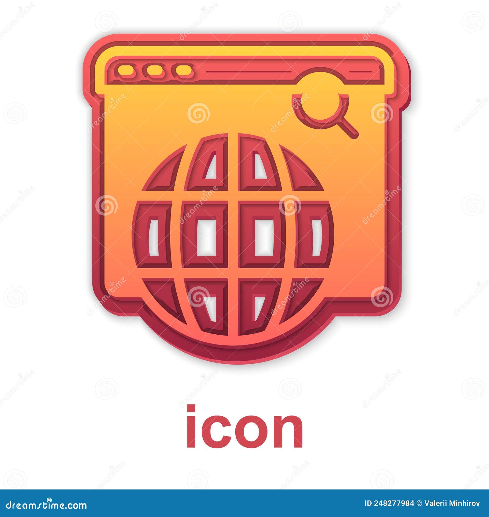 Gold Search Engine Icon Isolated on White Background. Vector Stock ... Gold Search Engine Icon Isolated on White Background. Vector Stock ...