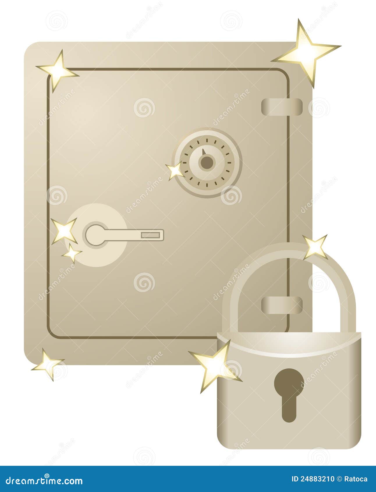 Gold security stock vector. Illustration of golden, business - 24883210