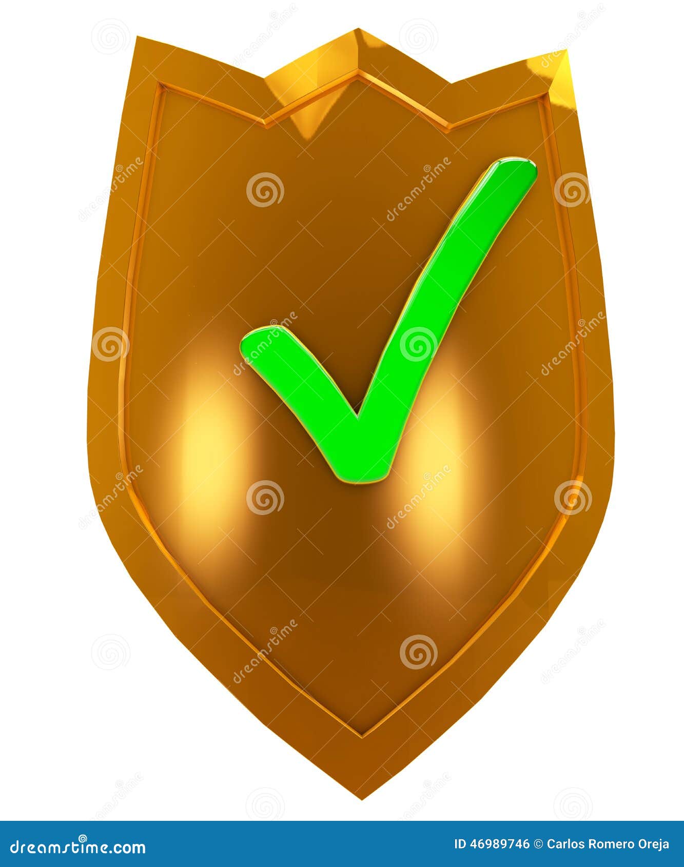Gold security shield stock illustration. Illustration of icon - 46989746