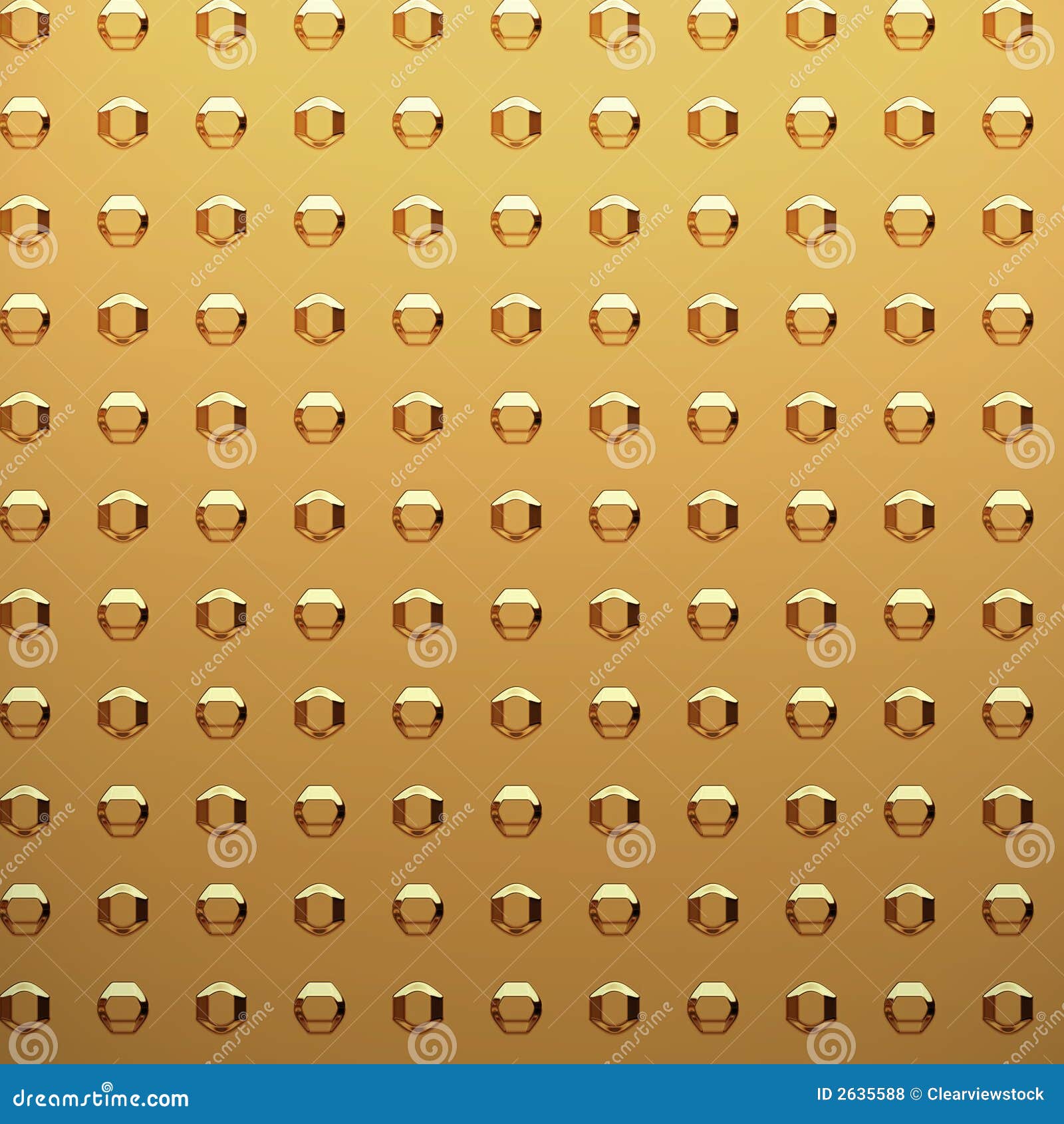 Gold Sheet With Rivet Heads Vector Illustration | CartoonDealer.com ...