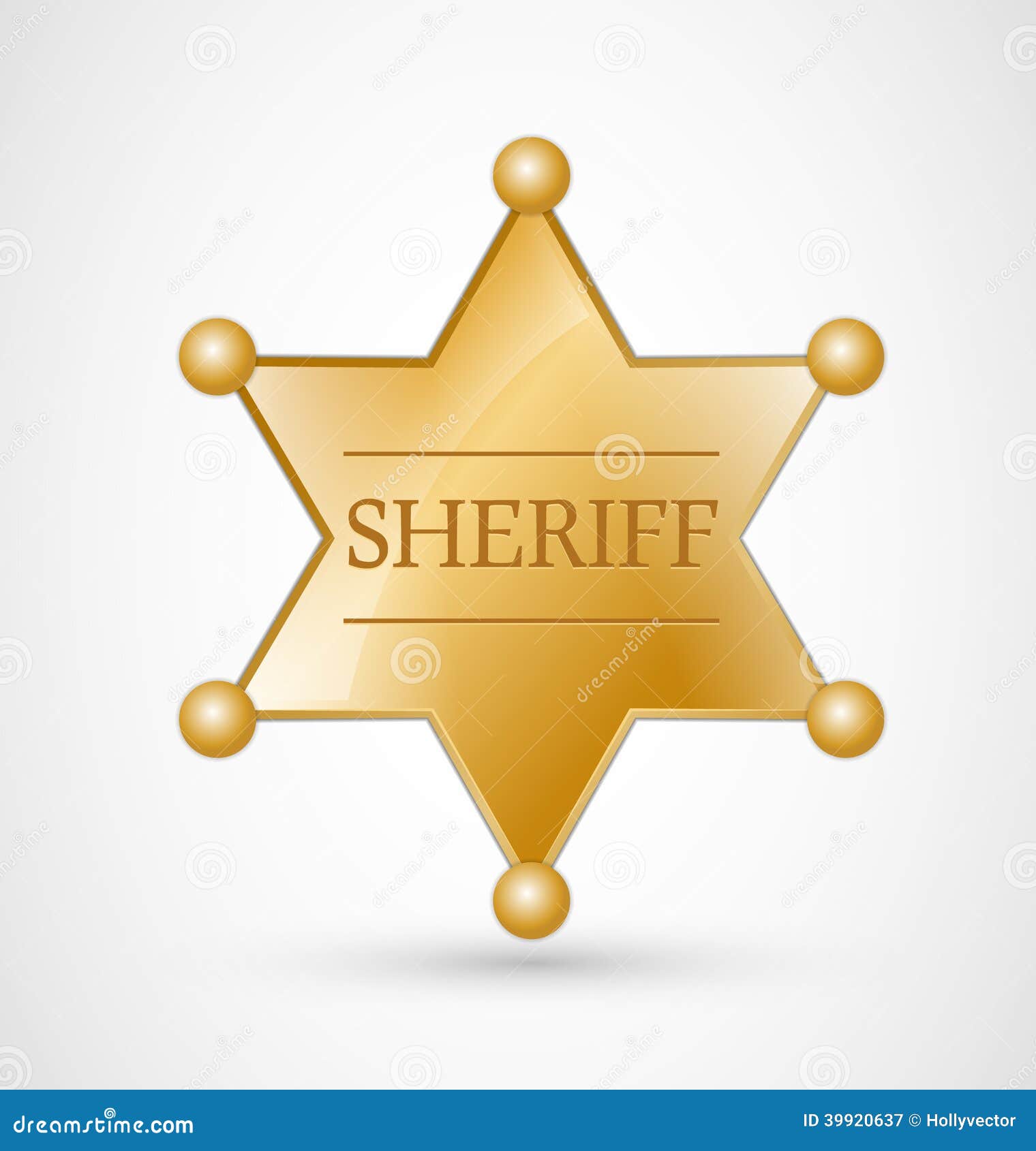 Gold Sheriff Star Badge Seamless Pattern Vector Illustration ...
