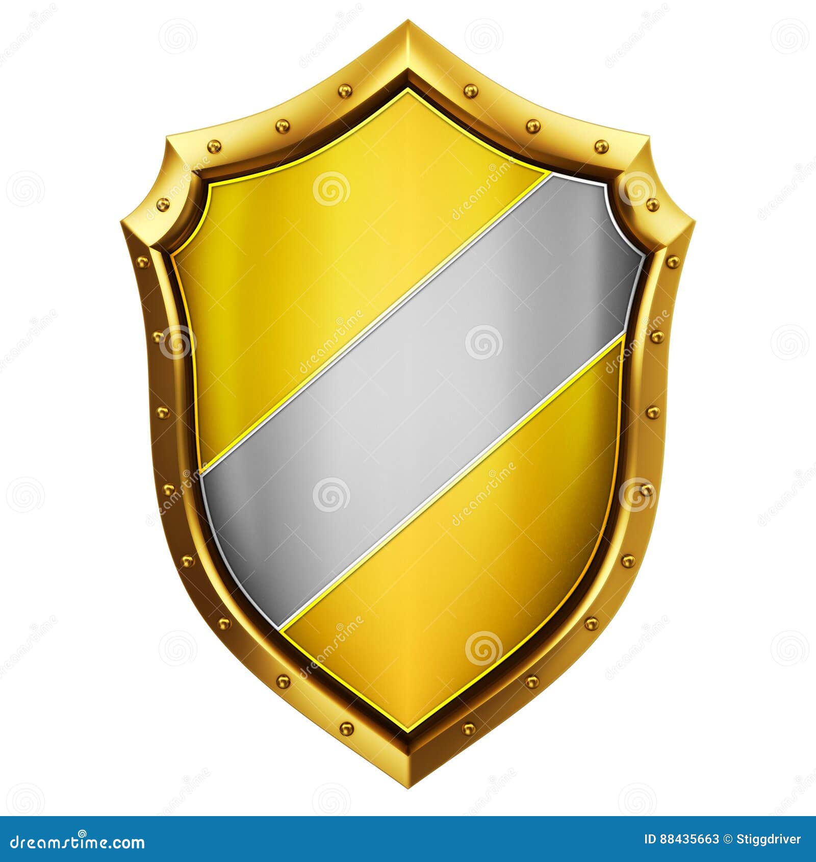 Gold shield stock illustration. Illustration of protection - 88435663