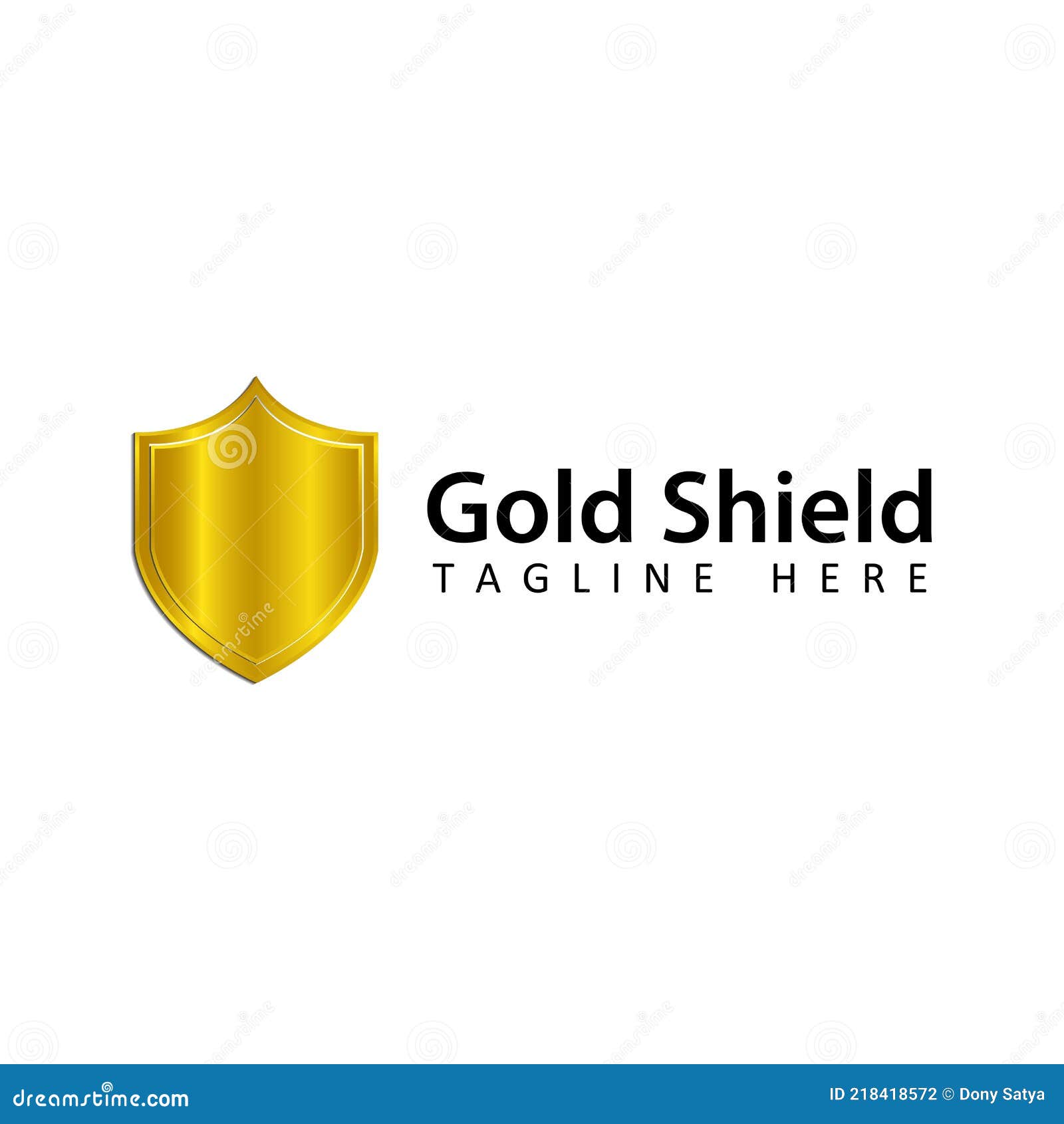 Gold Shield Logo Template Design Vector Stock Vector - Illustration of ...
