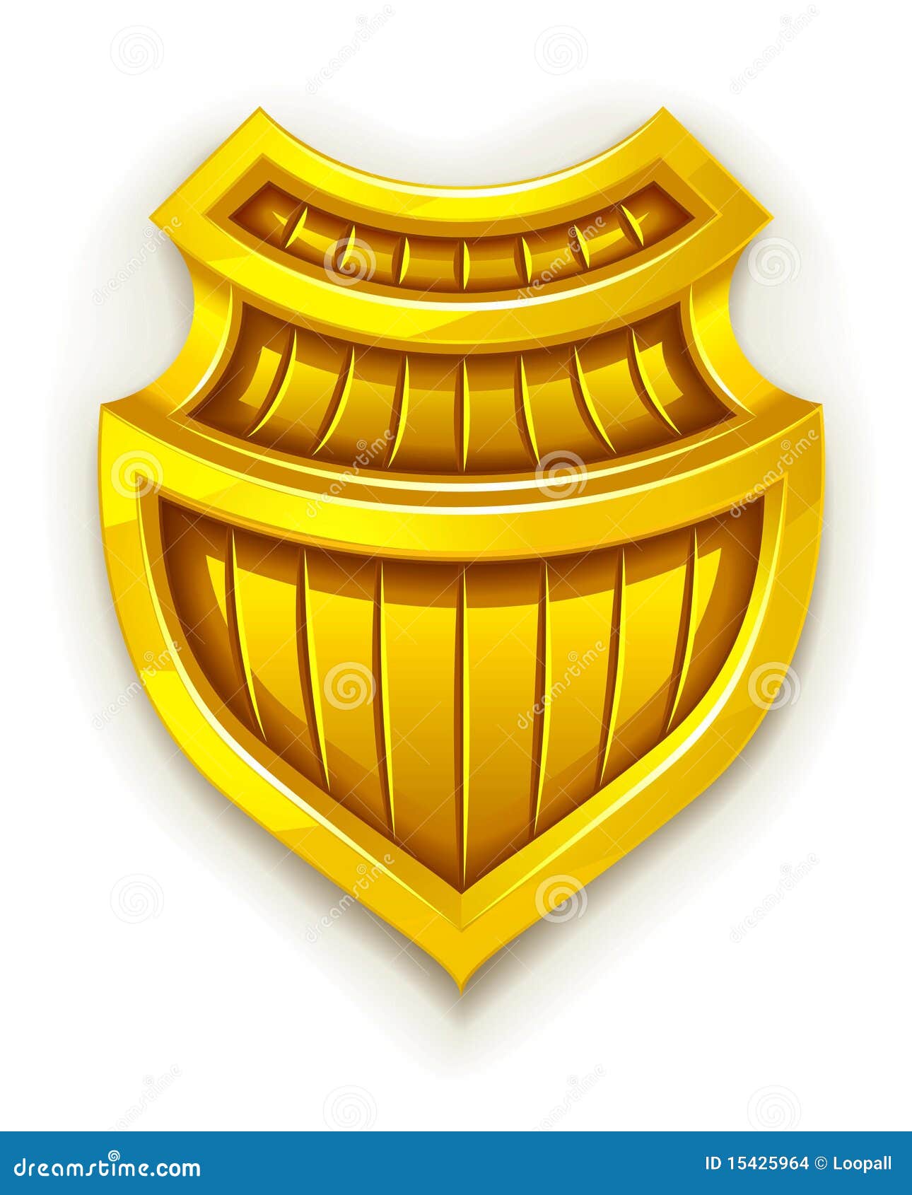 Gold Shield Symbol of Safety and Protection Stock Vector - Illustration ...