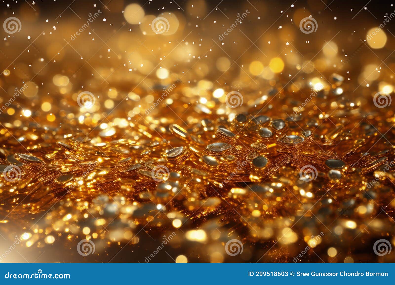Gold Shine Glitter Background 68, Generative Ai Stock Illustration ...