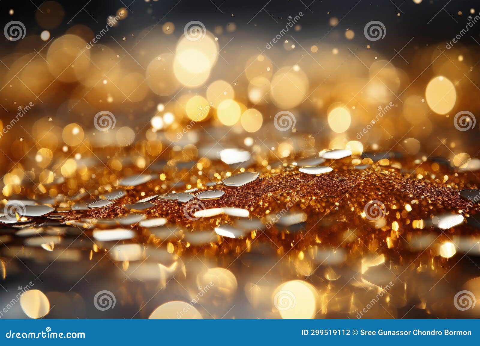 Gold Shine Glitter Background 38, Generative Ai Stock Illustration ...
