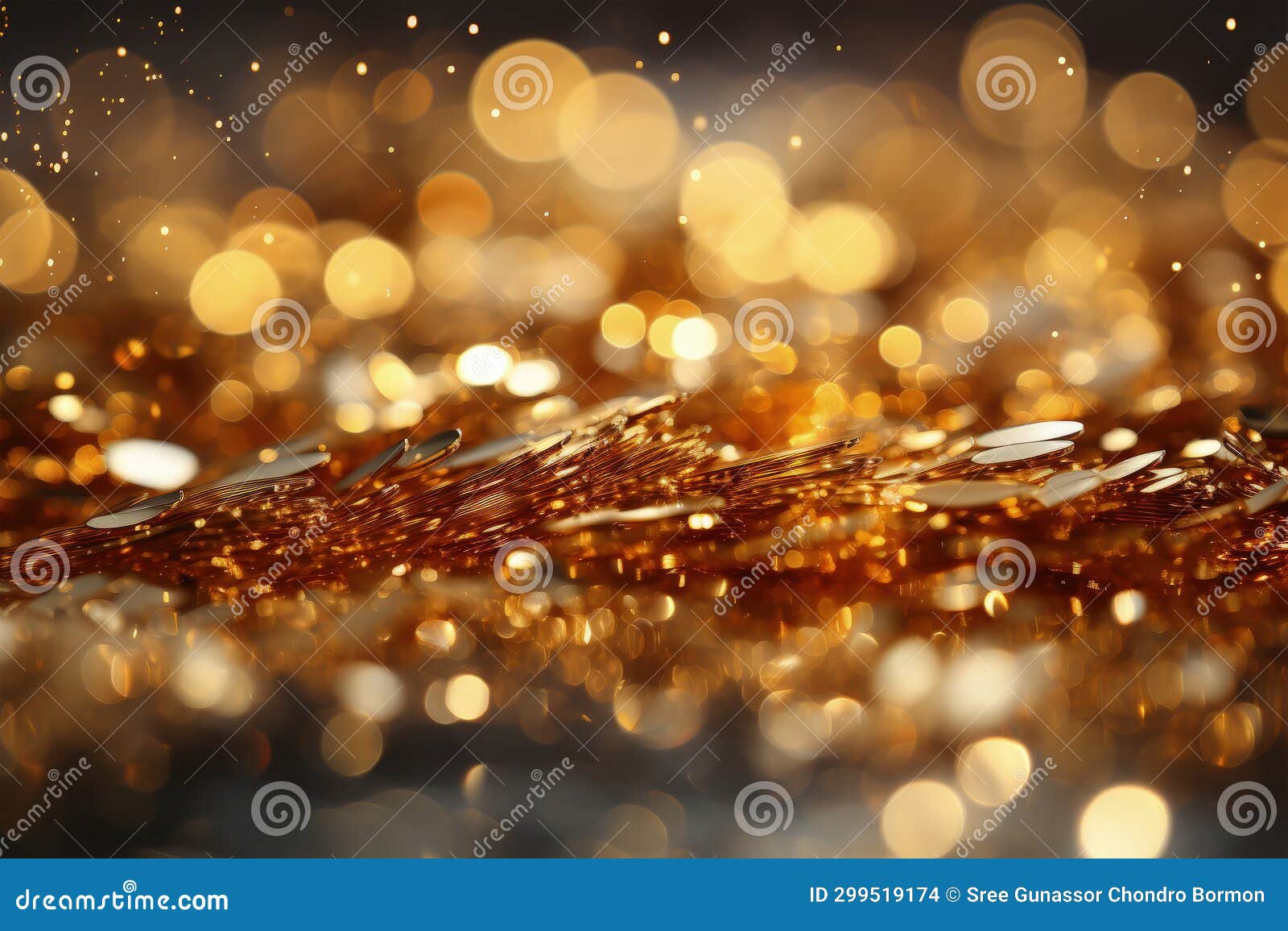 Gold Shine Glitter Background 38, Generative Ai Stock Illustration ...
