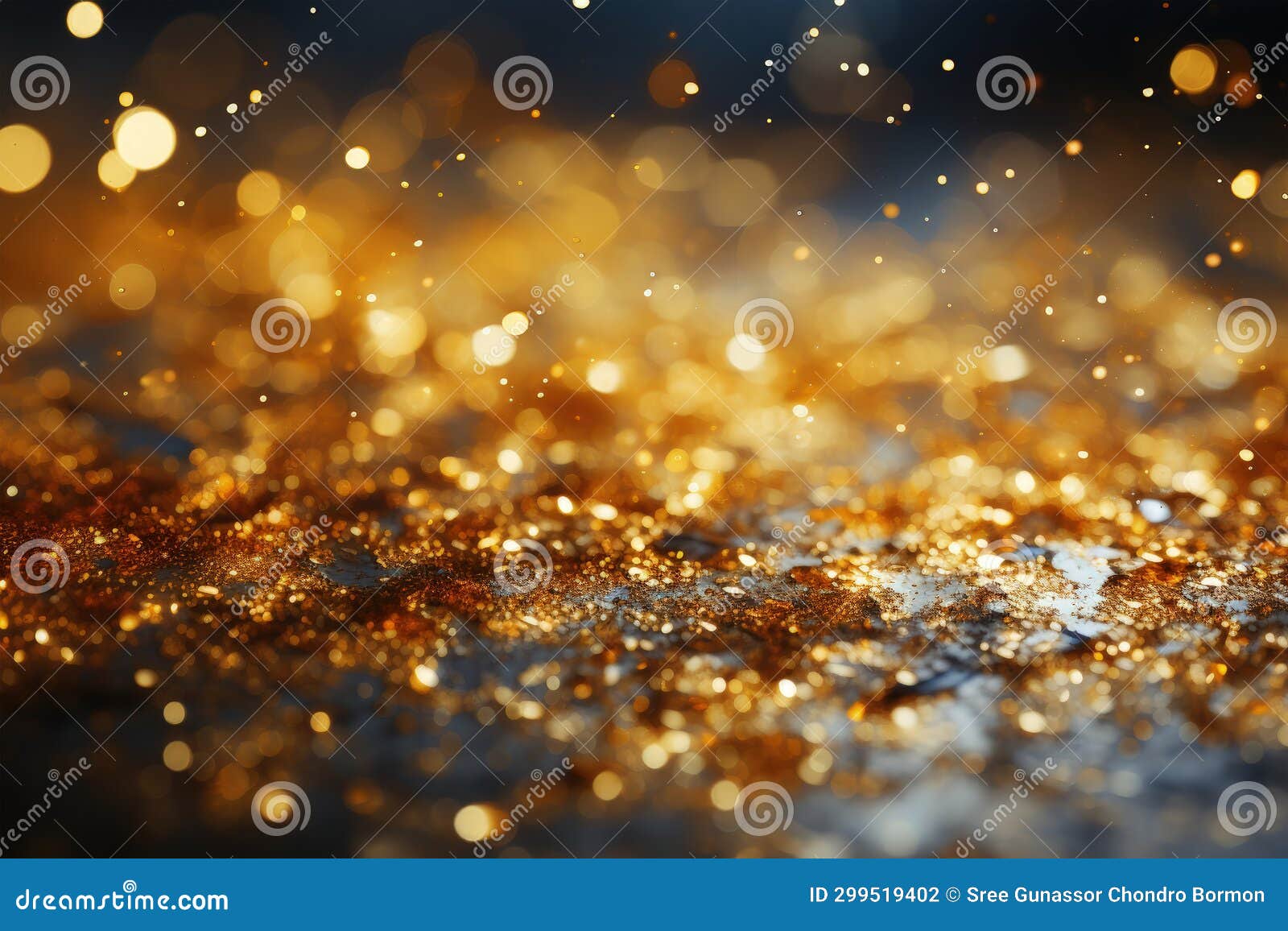 Gold Shine Glitter Background 25, Generative Ai Stock Illustration ...