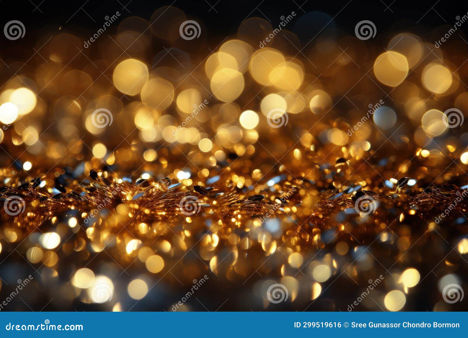 Gold Shine Glitter Background 13, Generative Ai Stock Illustration ...