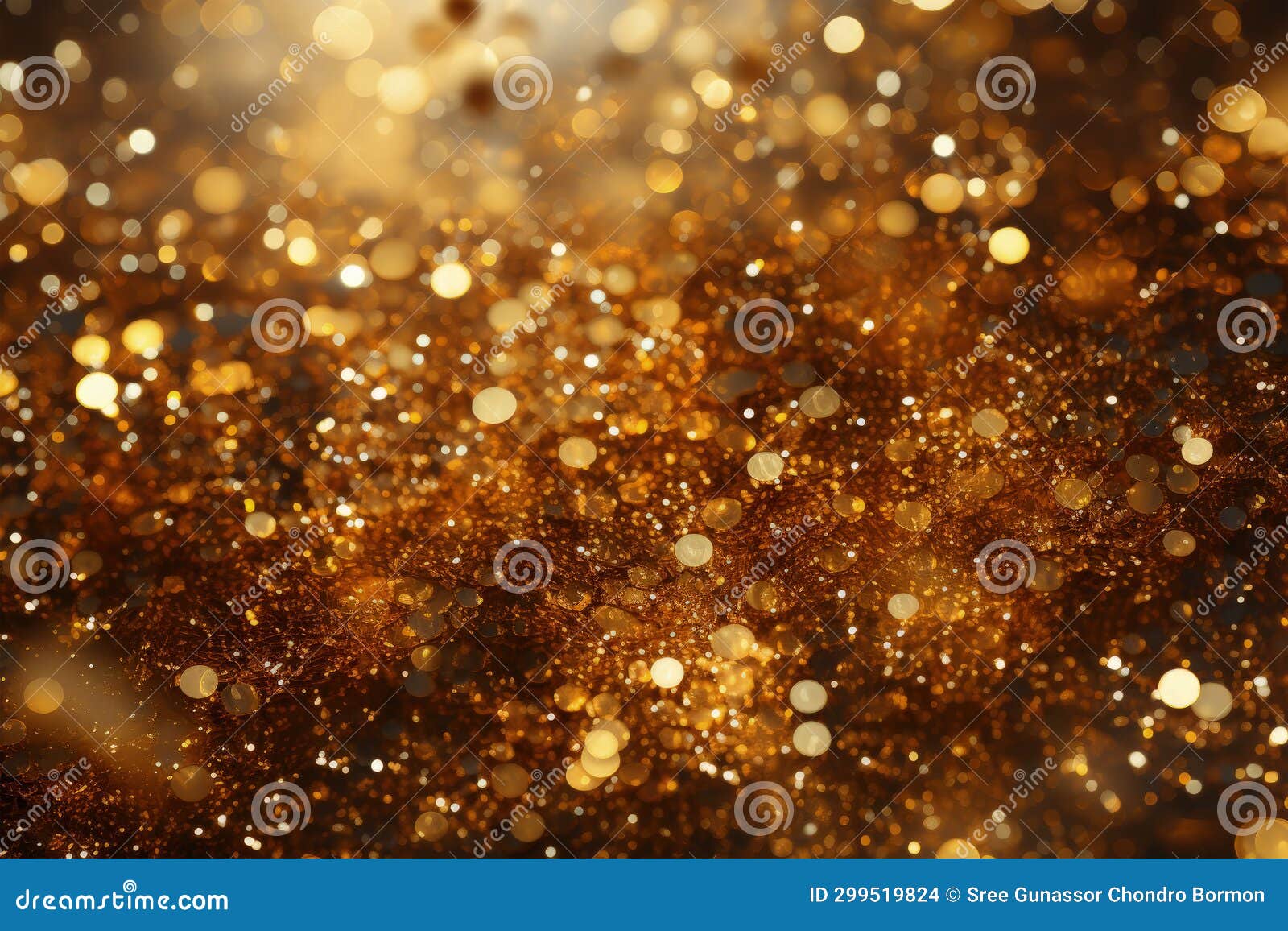 Gold Shine Glitter Background 2, Generative Ai Stock Illustration ...