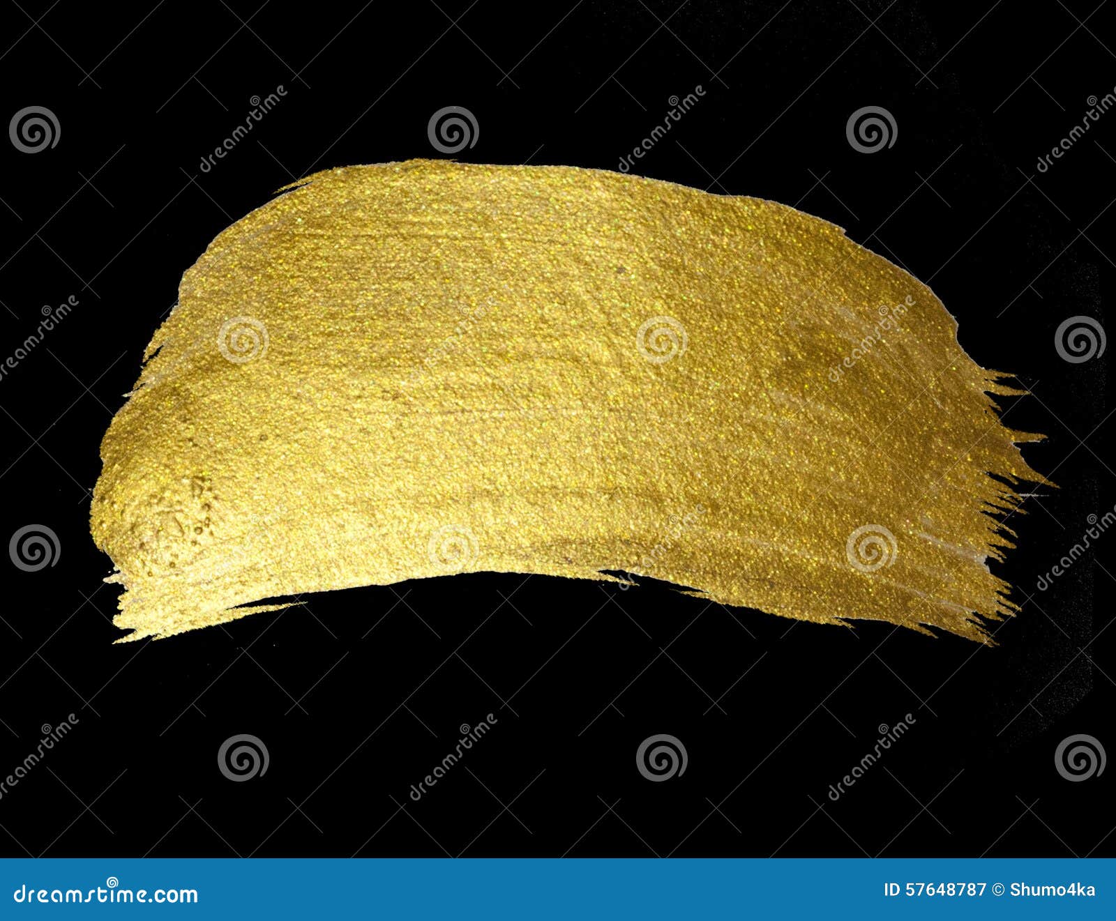 Gold Shining Paint Stain Hand Drawn Illustration Stock Illustration ...