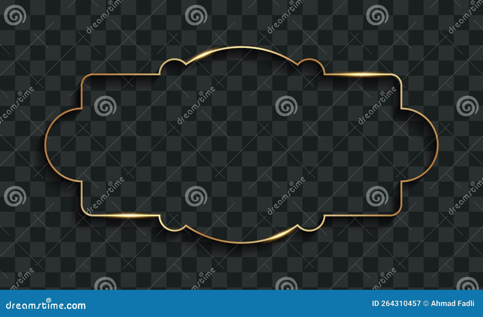 Gold Shiny Border Vector Illustration Stock Vector - Illustration of ...