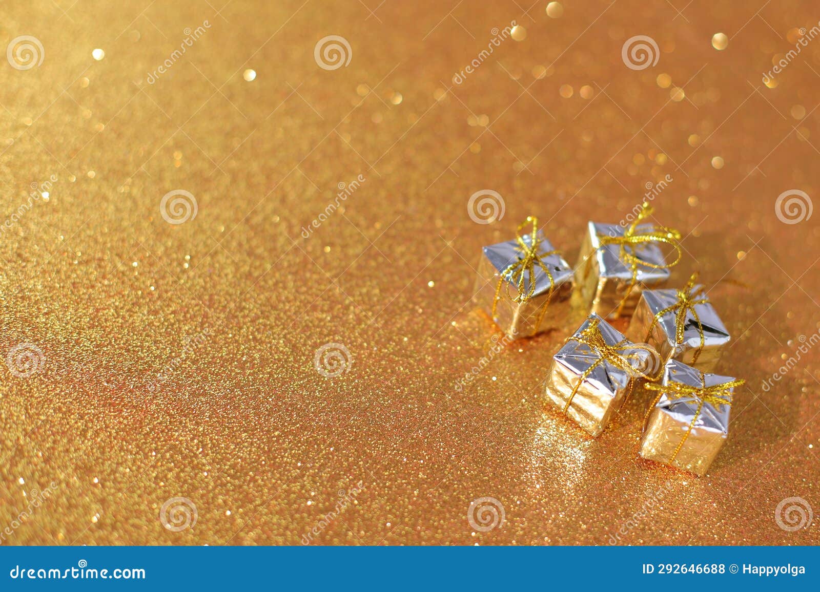 Present Shiny Boxes, Christmas,New Year Gift on Glitter Background ...