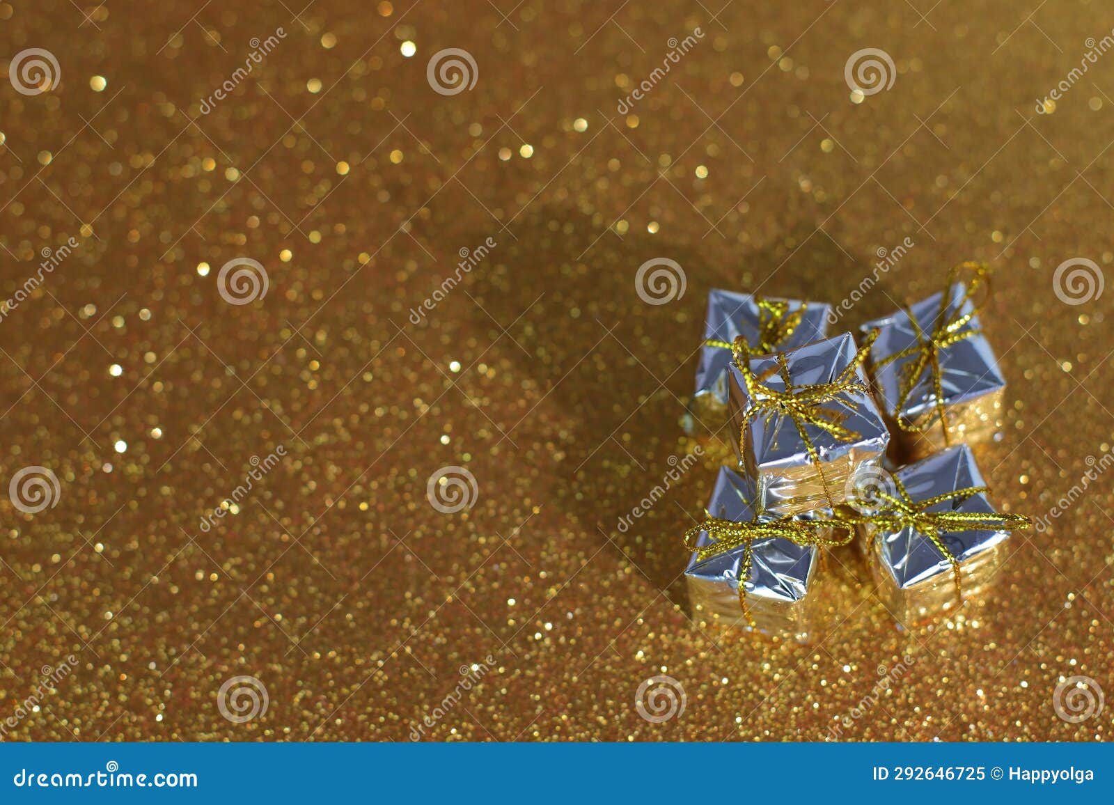 Present Shiny Boxes, Christmas,New Year Gift on Glitter Background ...