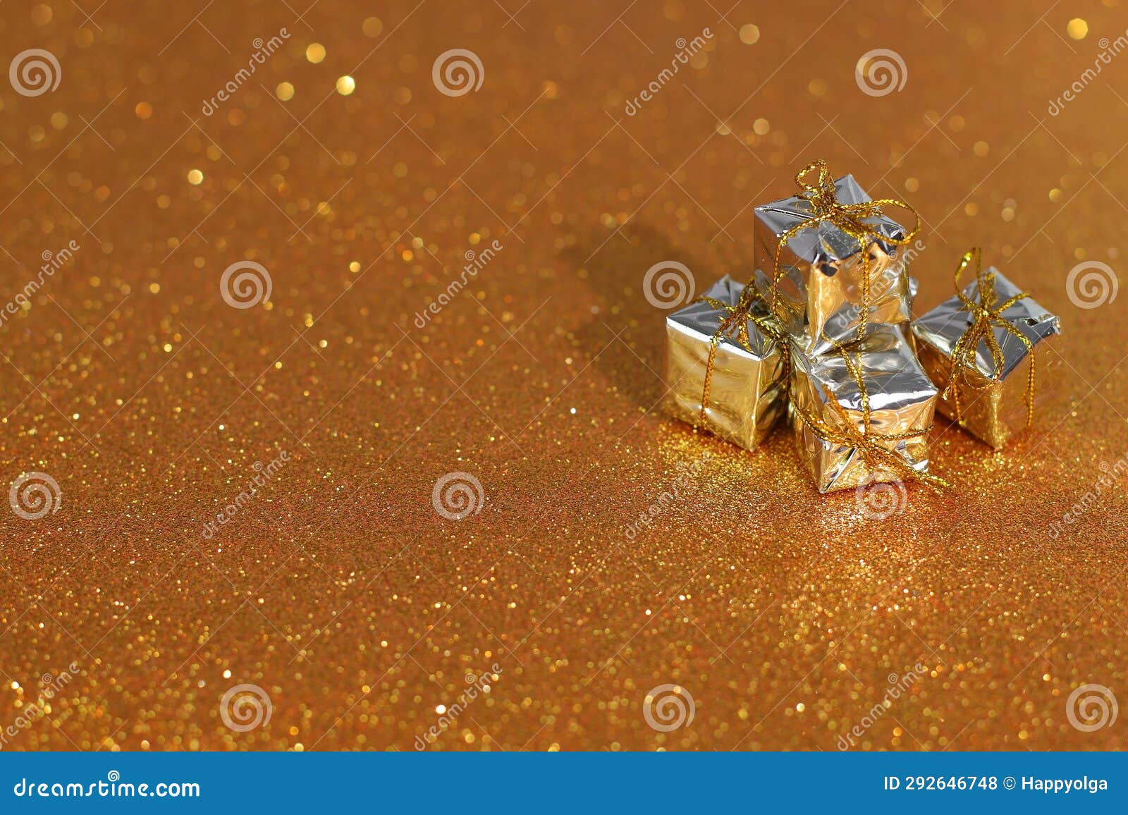 Present Shiny Boxes, Christmas,New Year Gift on Glitter Background ...