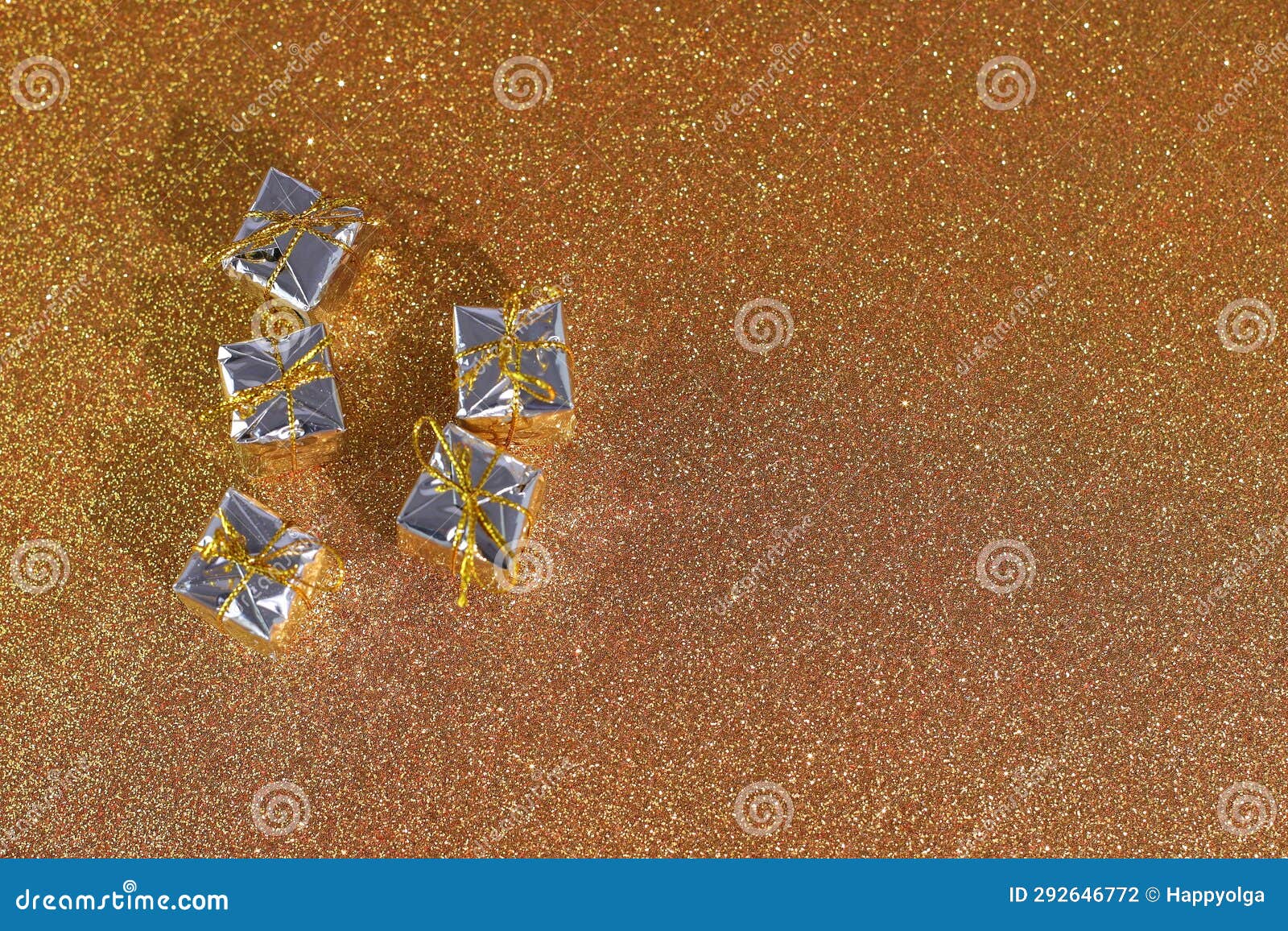 Present Shiny Boxes, Christmas,New Year Gift on Glitter Background ...