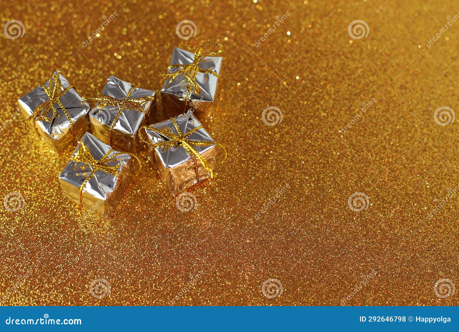 Present Shiny Boxes, Christmas,New Year Gift on Glitter Background ...