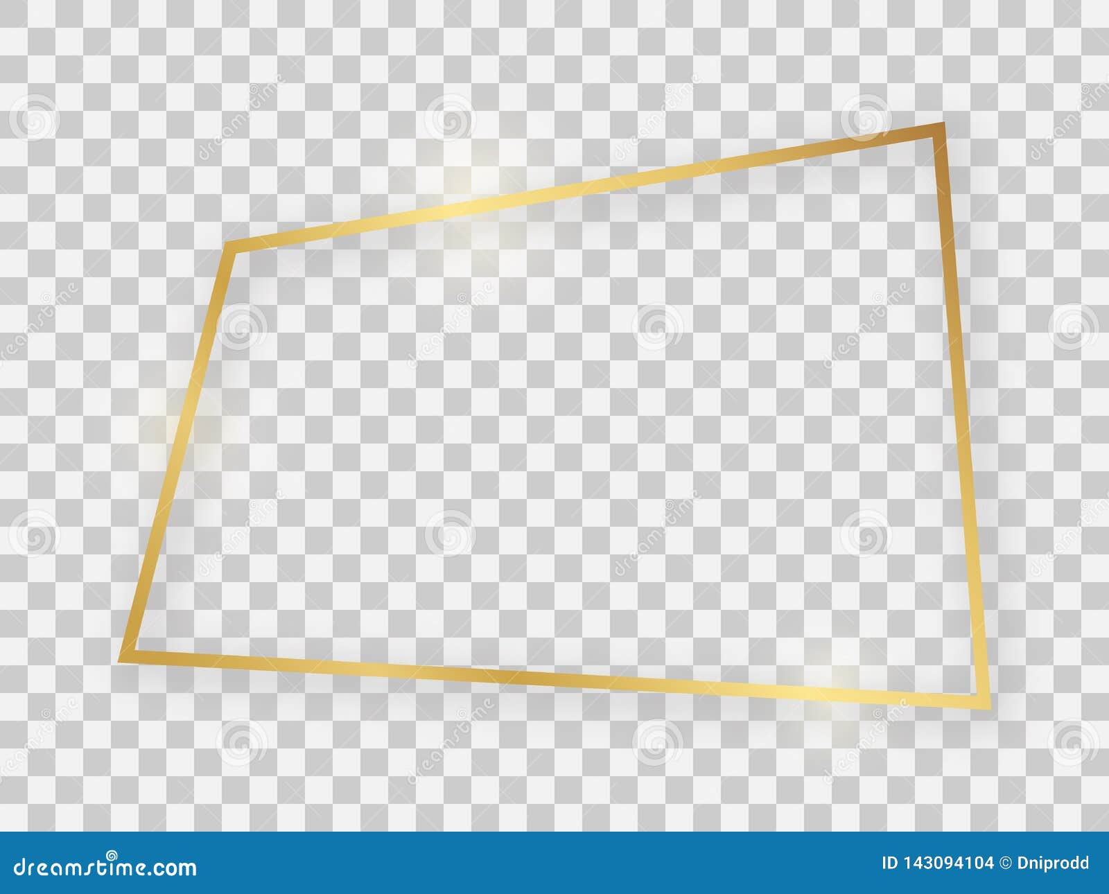 Gold Shiny Rectangular Frame Stock Vector - Illustration of element ...