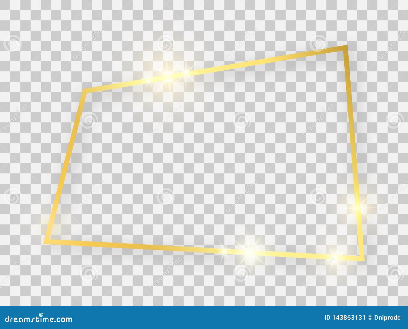 Gold Shiny Rectangular Frame Stock Vector - Illustration of background ...