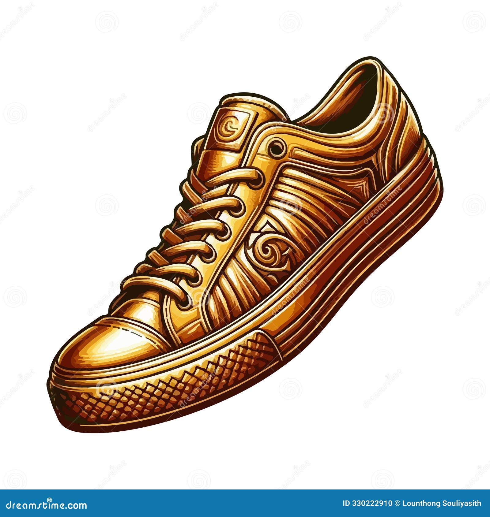Gold Shoes for Men, Men Gold Shoes, Shoes Gold, Illustration, Image ...
