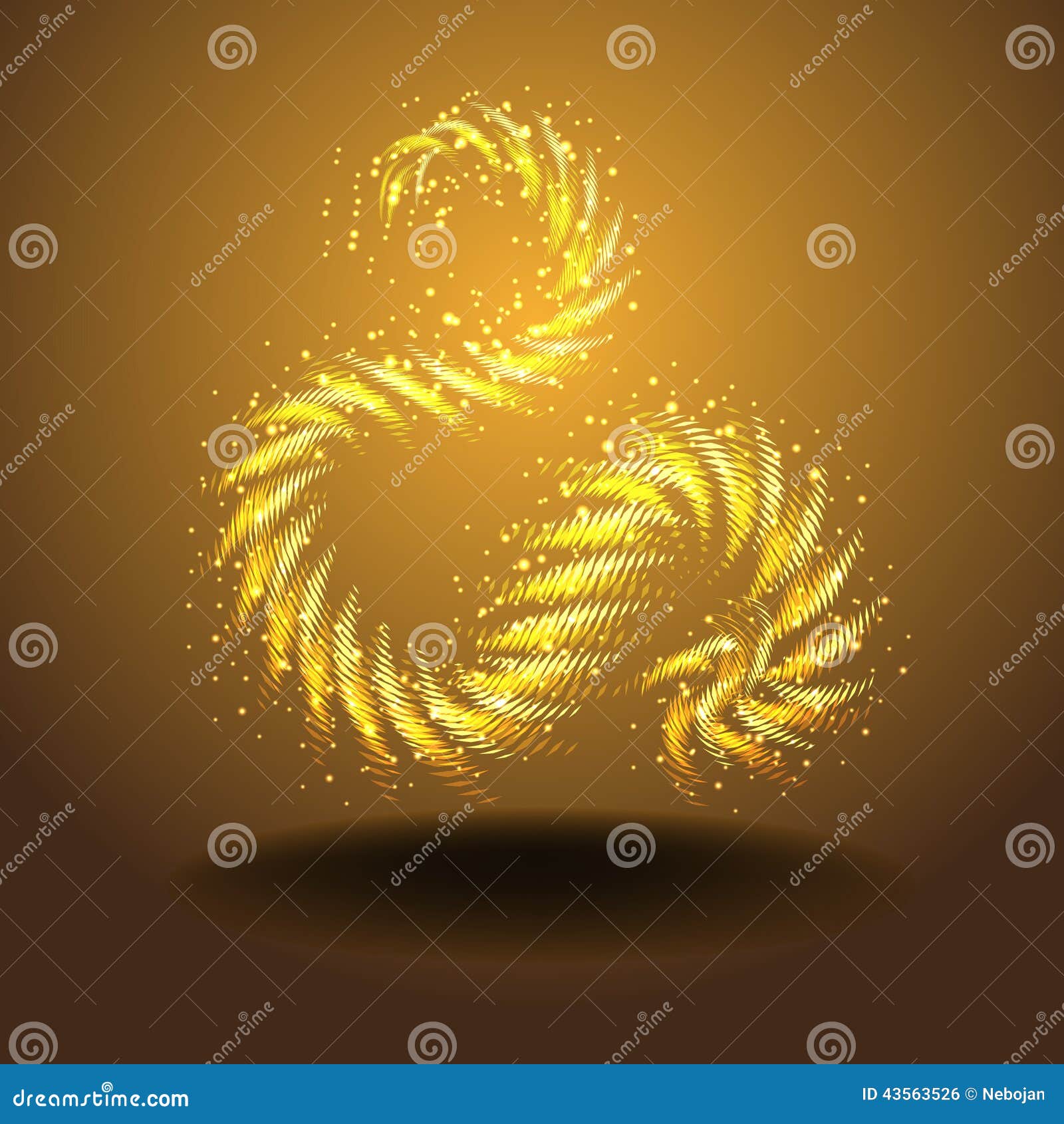 Gold sign stock vector. Illustration of ornament, abstraction - 43563526