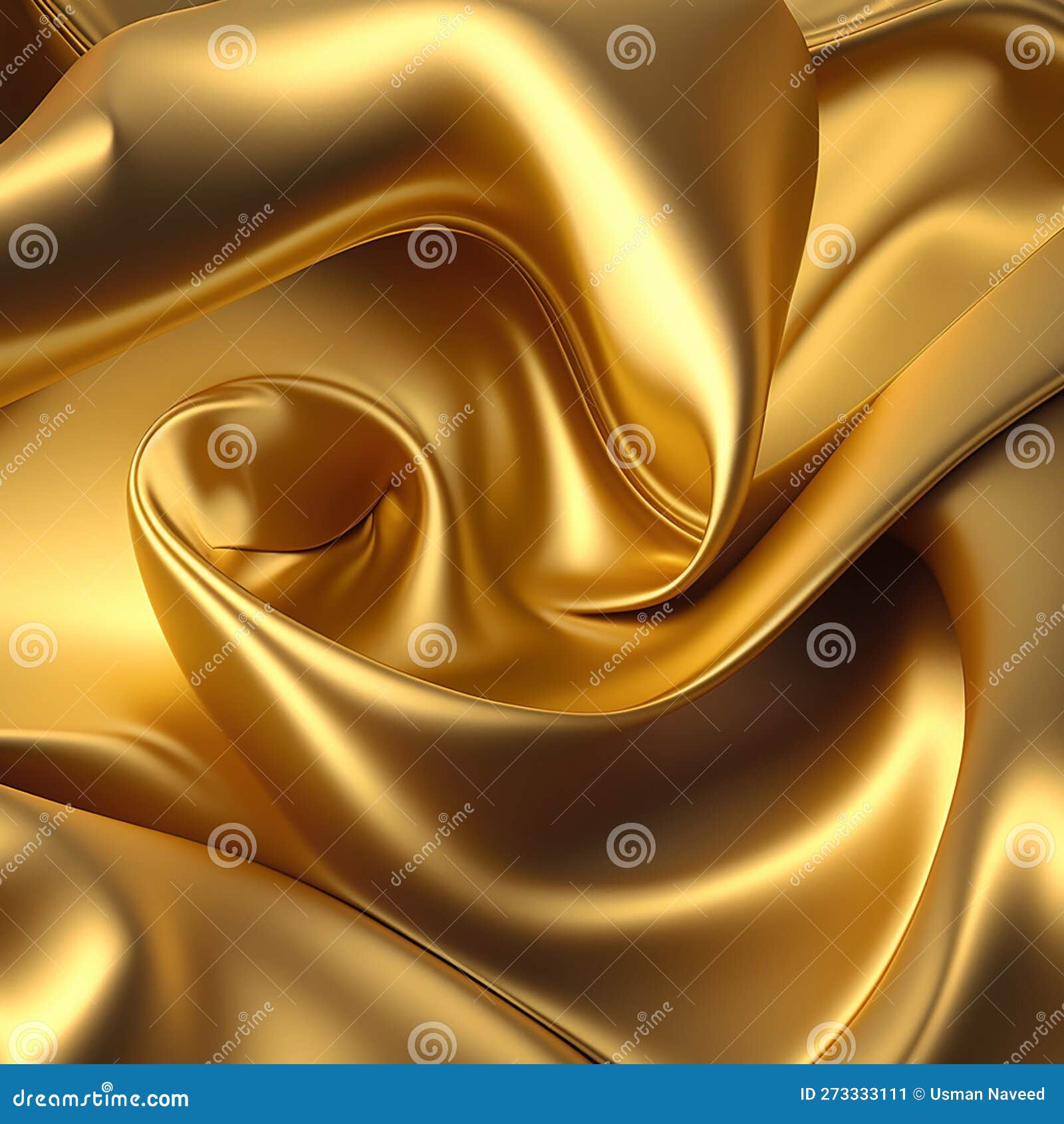 Gold Silk Fabric Pattern Twirl Effect on Fabric Stock Illustration ...