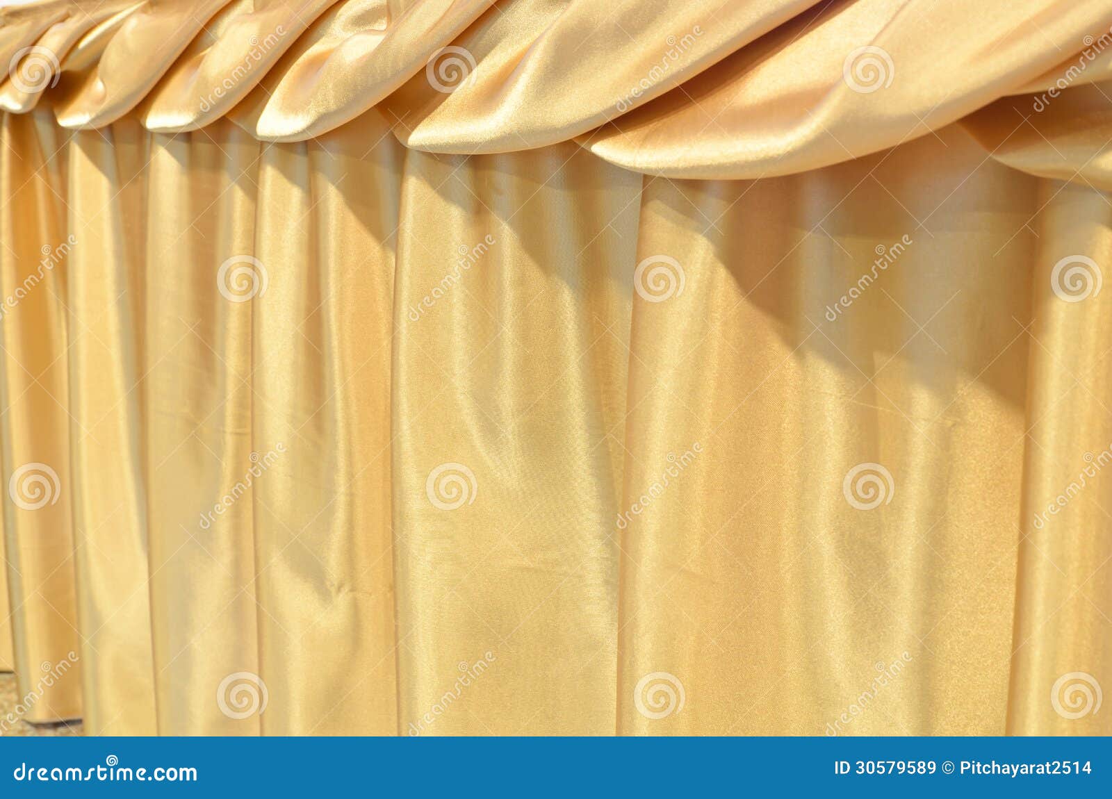 Gold Silk Tablecloth Background Stock Image - Image of asian, creased ...