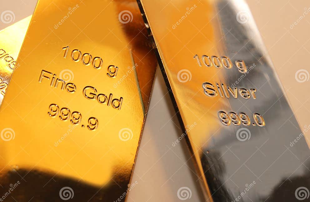Gold and silver stock photo. Image of ingot, figure, bank - 14317086