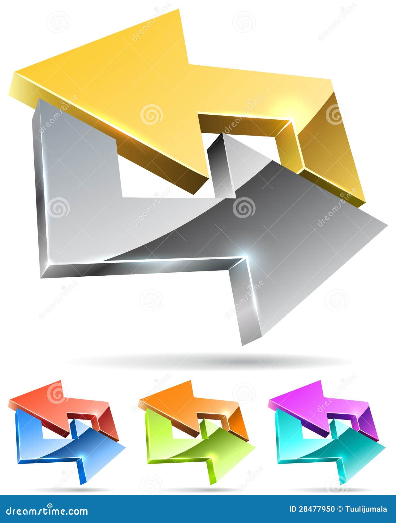 Logo With Silver Arrows Pointing Up