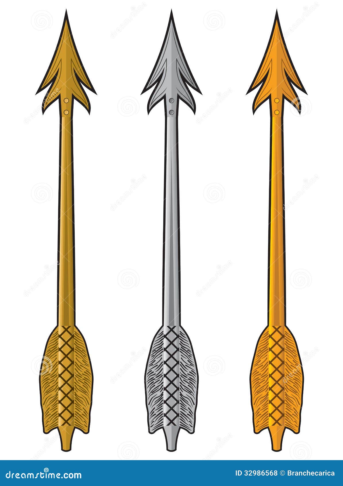 Gold, Silver and Bronze Arrow Stock Vector - Illustration of achieve ...
