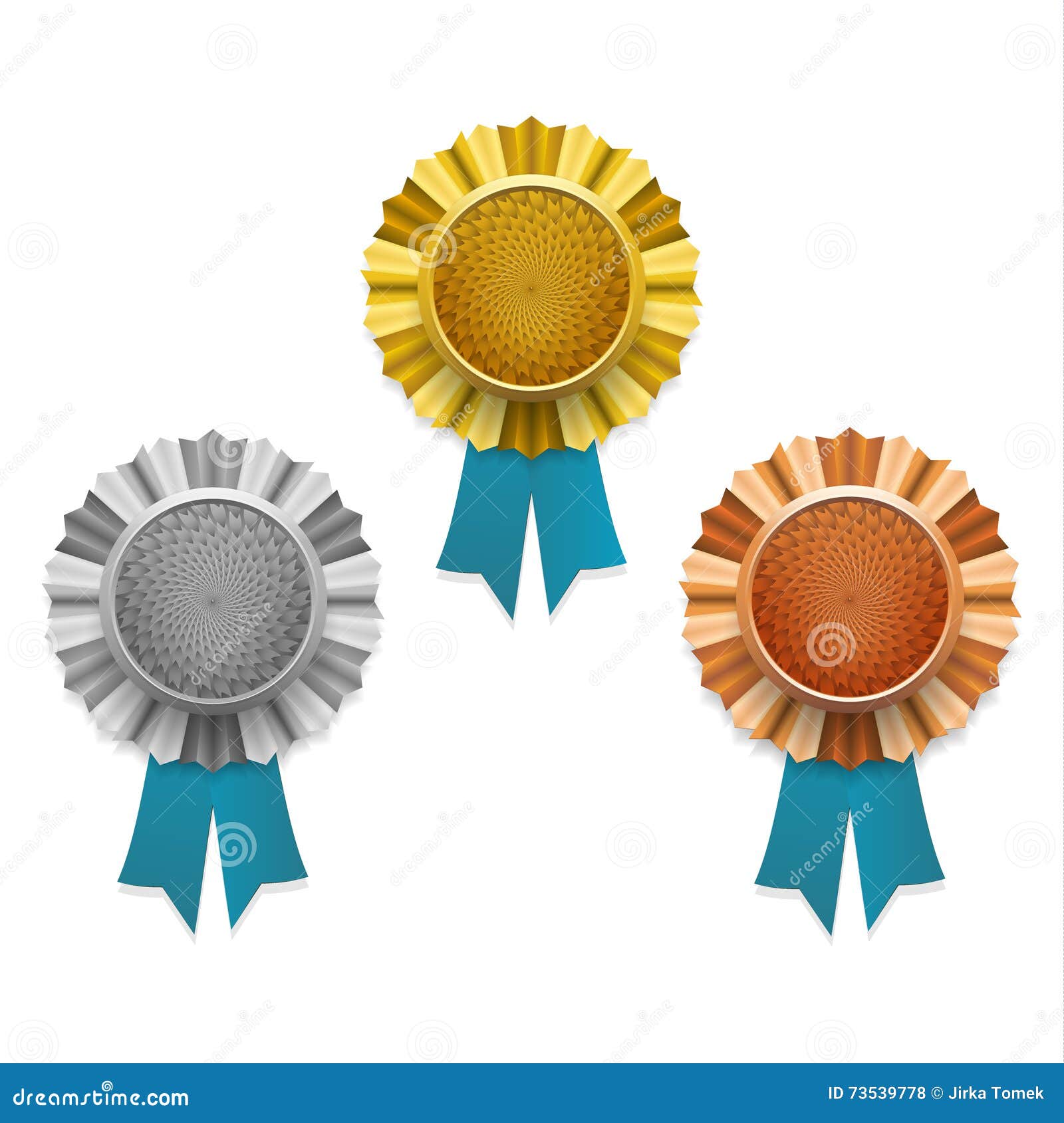 Gold, Silver and Bronze Awards. Vector Stock Vector - Illustration of ...