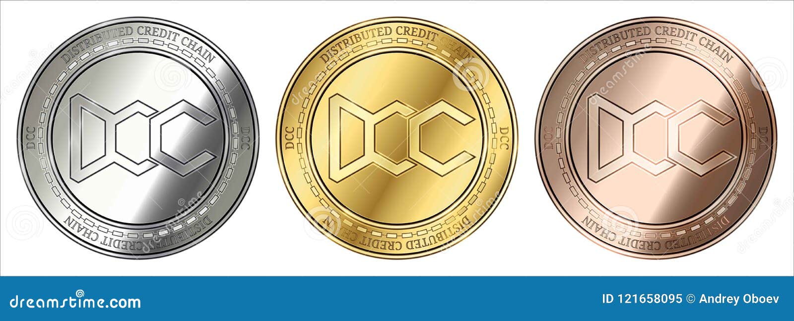 Gold, Silver And Bronze Distributed Credit Chain DCC Cryptocurrency ...