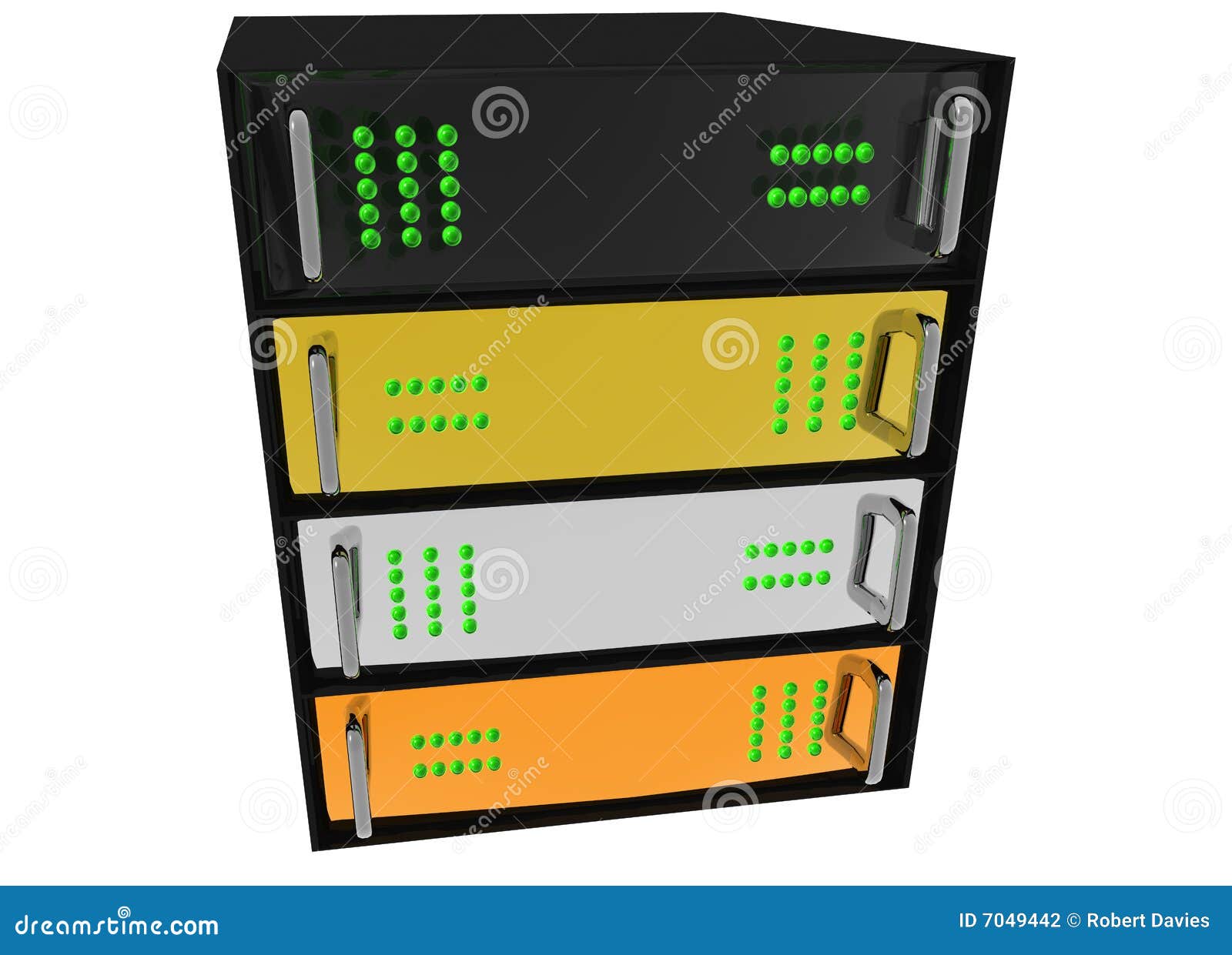 Gold Silver Bronze Glass Diamond Server Rack Stock Illustration ...